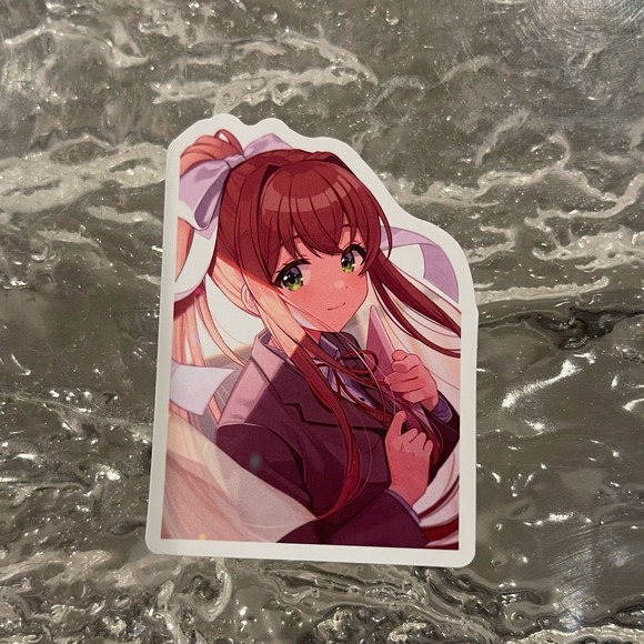 Na | Office | 5 Waterproof Vinyl Sticker Monika Doki Doki Literature ...